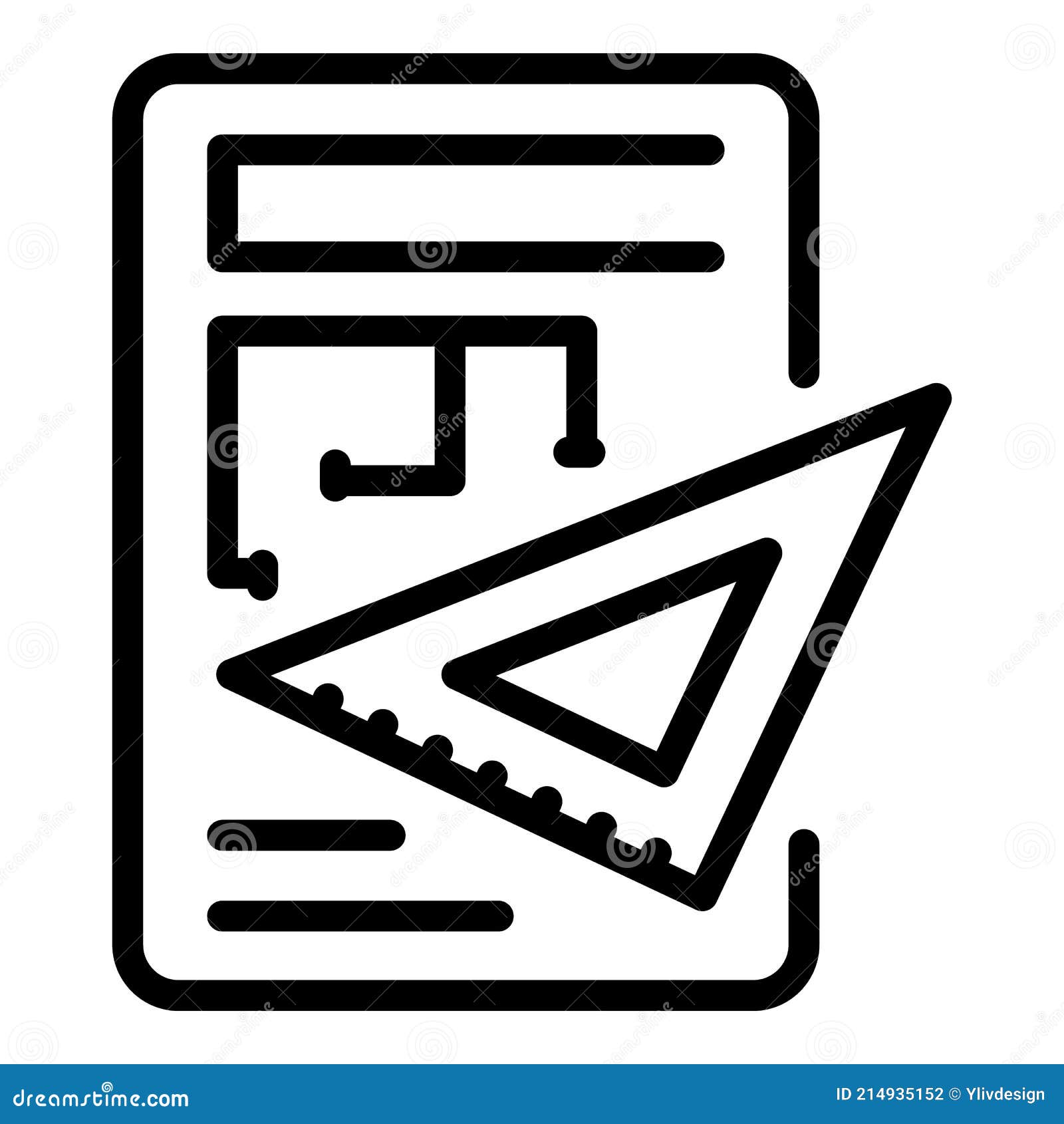 Architectural Edit Icon, Outline Style Stock Vector - Illustration of ...