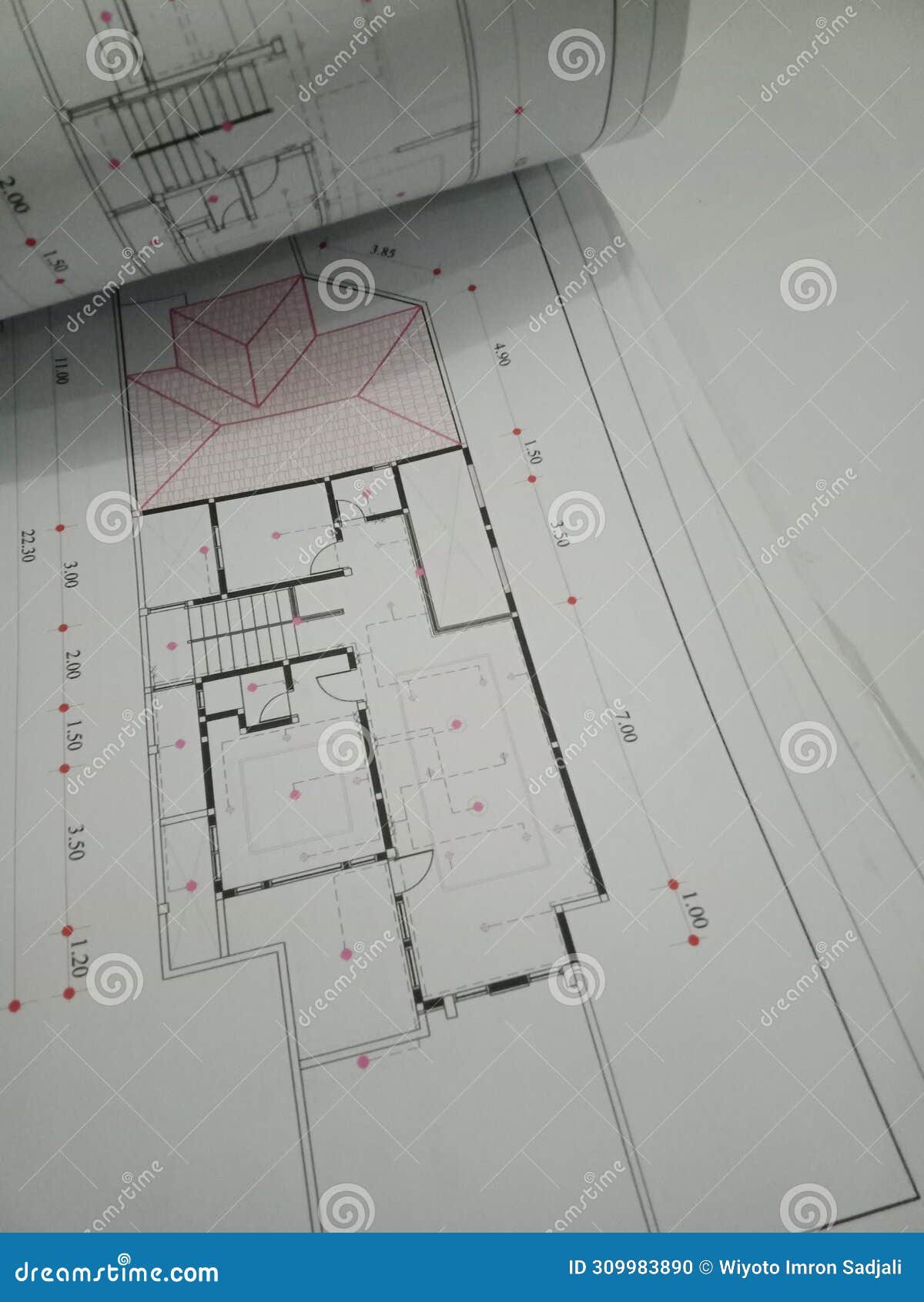 Architectural, Electrical Installation Placement Plans Stock Photo ...