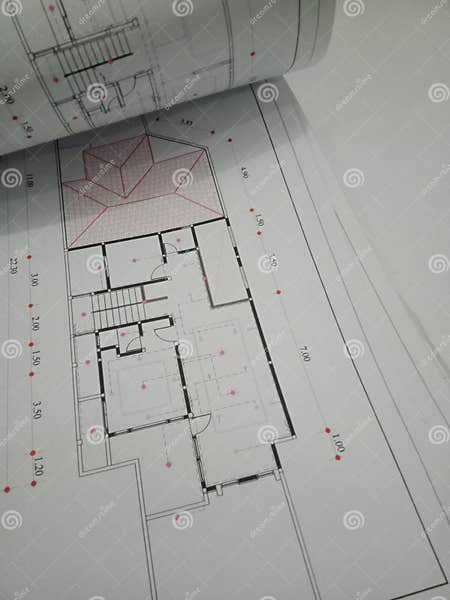 Architectural, Electrical Installation Placement Plans Stock Photo ...