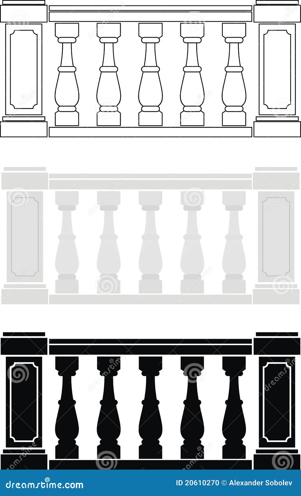 Architectural Element - Balustrade Stock Vector - Illustration of ...