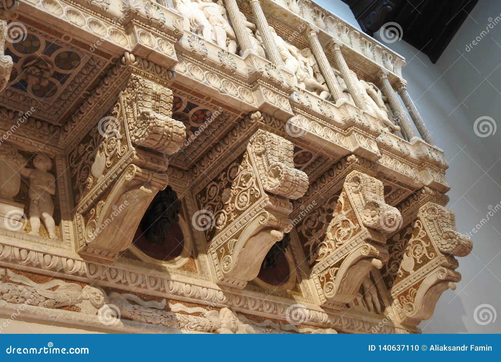 Architectural Element Of Bridge Dark Night Sky Background. Steel Glass ...