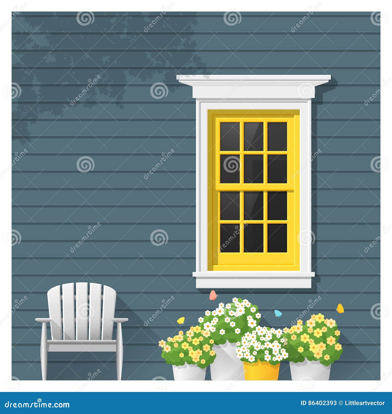 Architectural Element Window Background Cartoon Vector | CartoonDealer ...