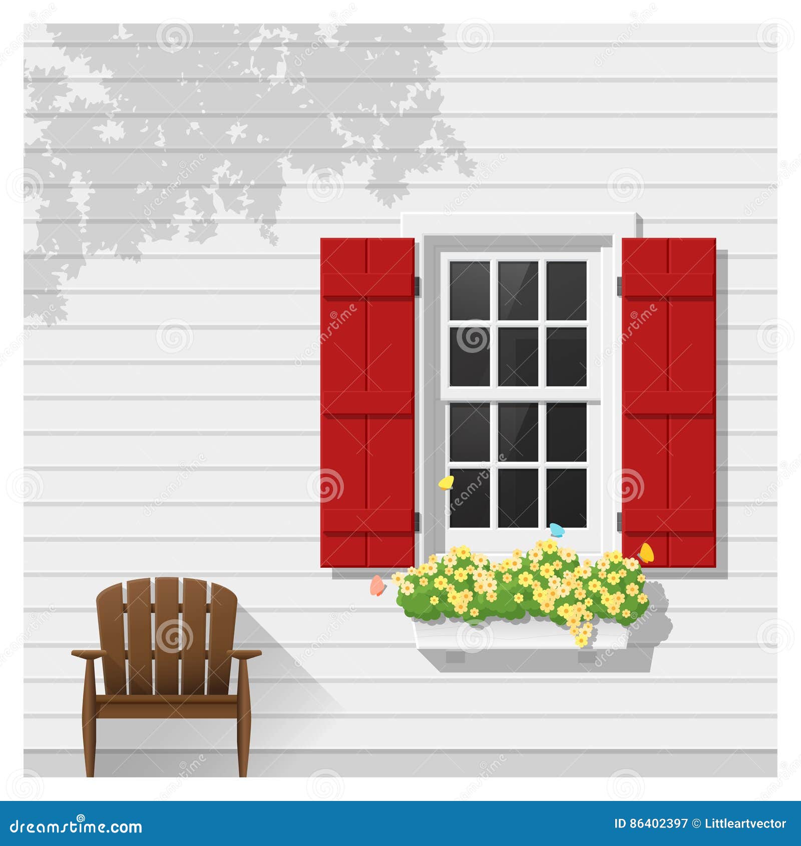 Architectural Element Window Background Cartoon Vector | CartoonDealer ...