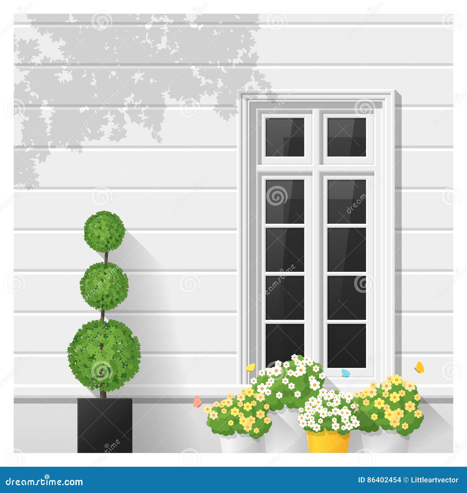 Architectural Element Window Background Vector Illustration ...