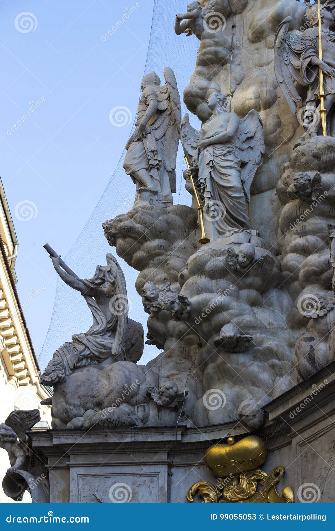 Architectural Elements of the Plague Column in the Center Stock Image ...