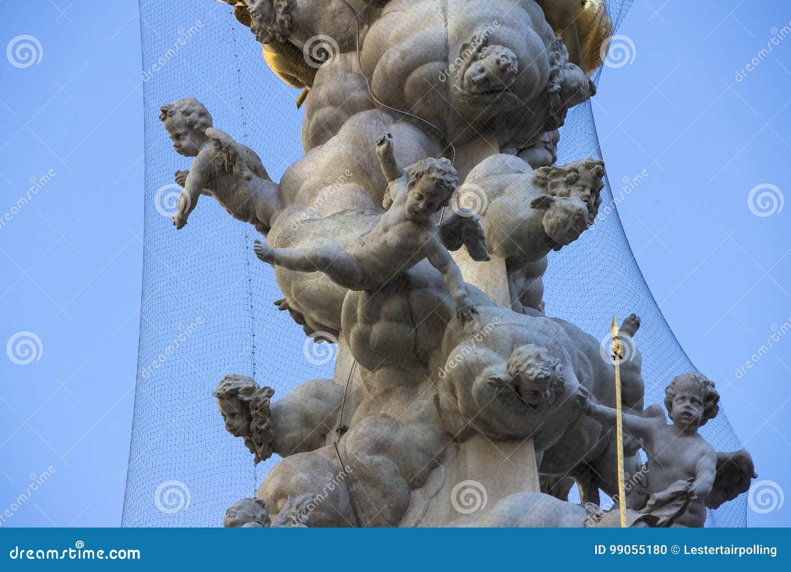 Architectural Elements of the Plague Column in the Center Stock Photo ...