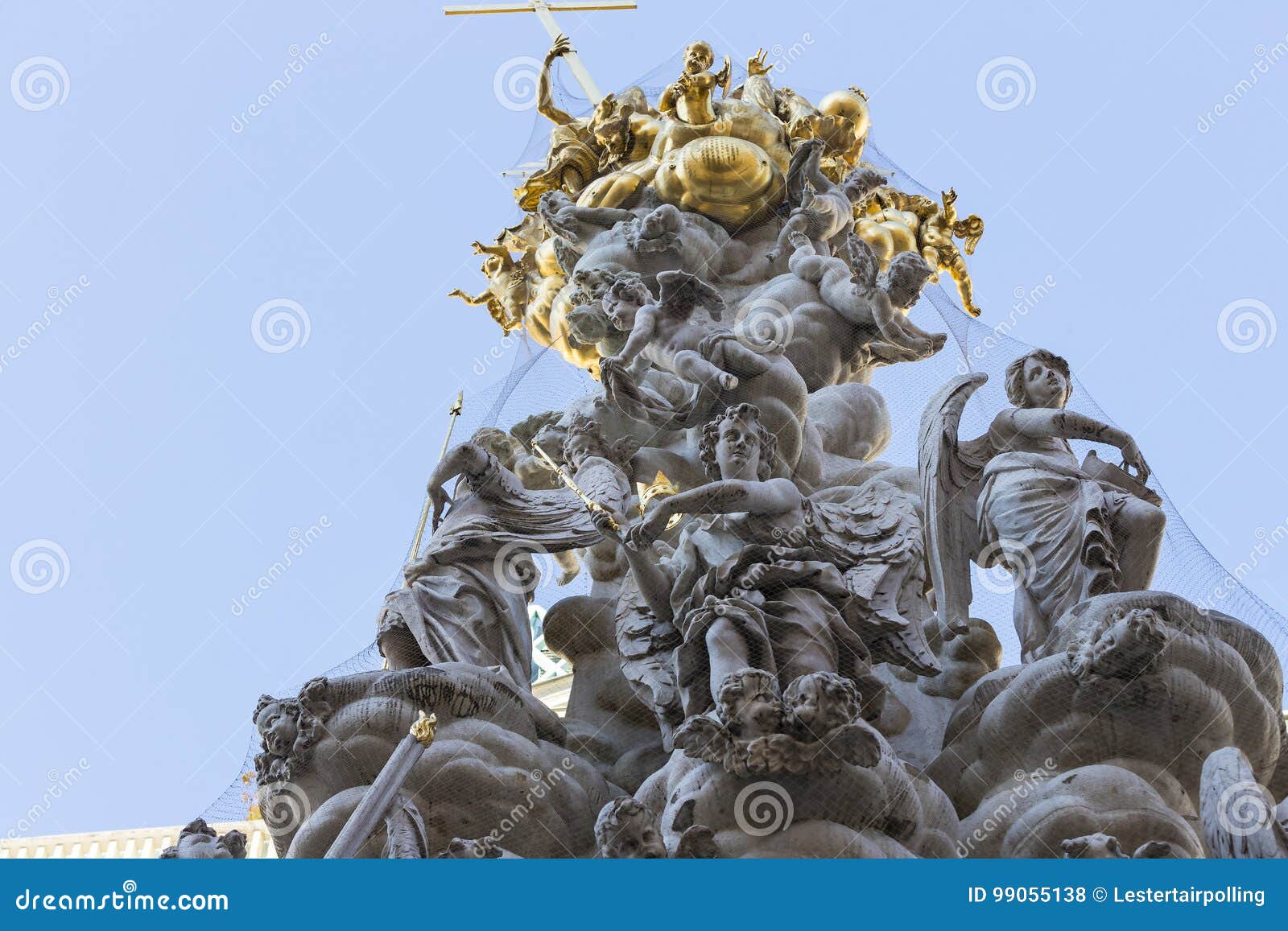 Architectural Elements of the Plague Column in the Center Stock Photo ...