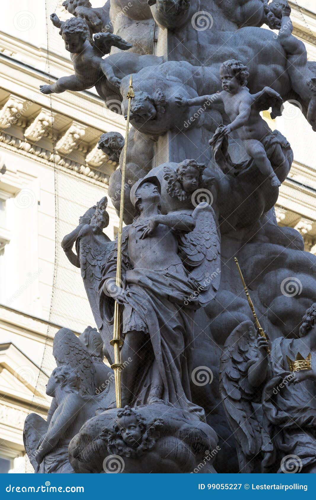 Architectural Elements of the Plague Column in the Center Stock Image ...