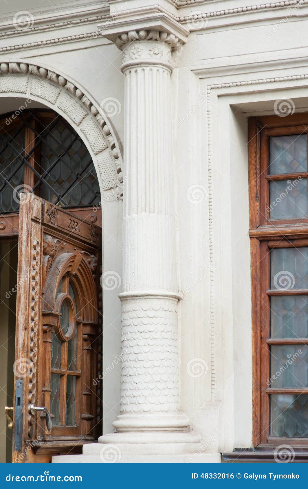 Architectural Elements Windows, Columns of Lviv Stock Photo - Image of ...