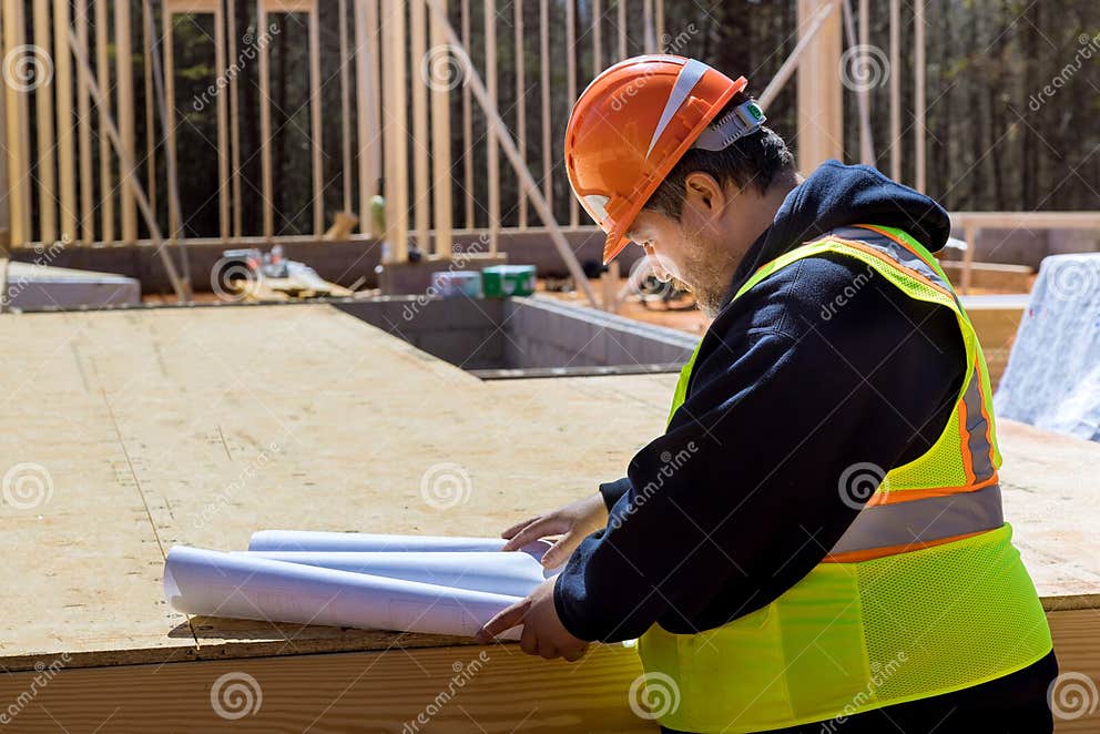 The Architectural Engineer Checks the Quality of Work Being Completed ...