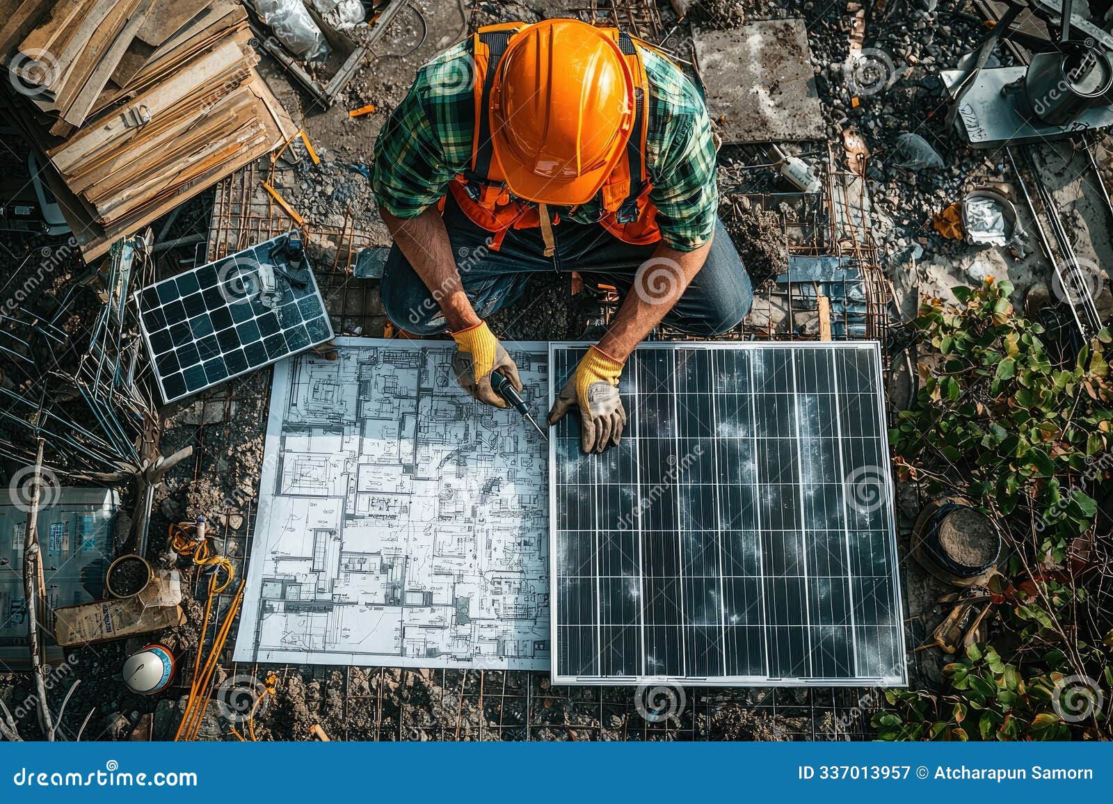 Installation Of Solar Panels Structure To Obtain Energy In Rural ...