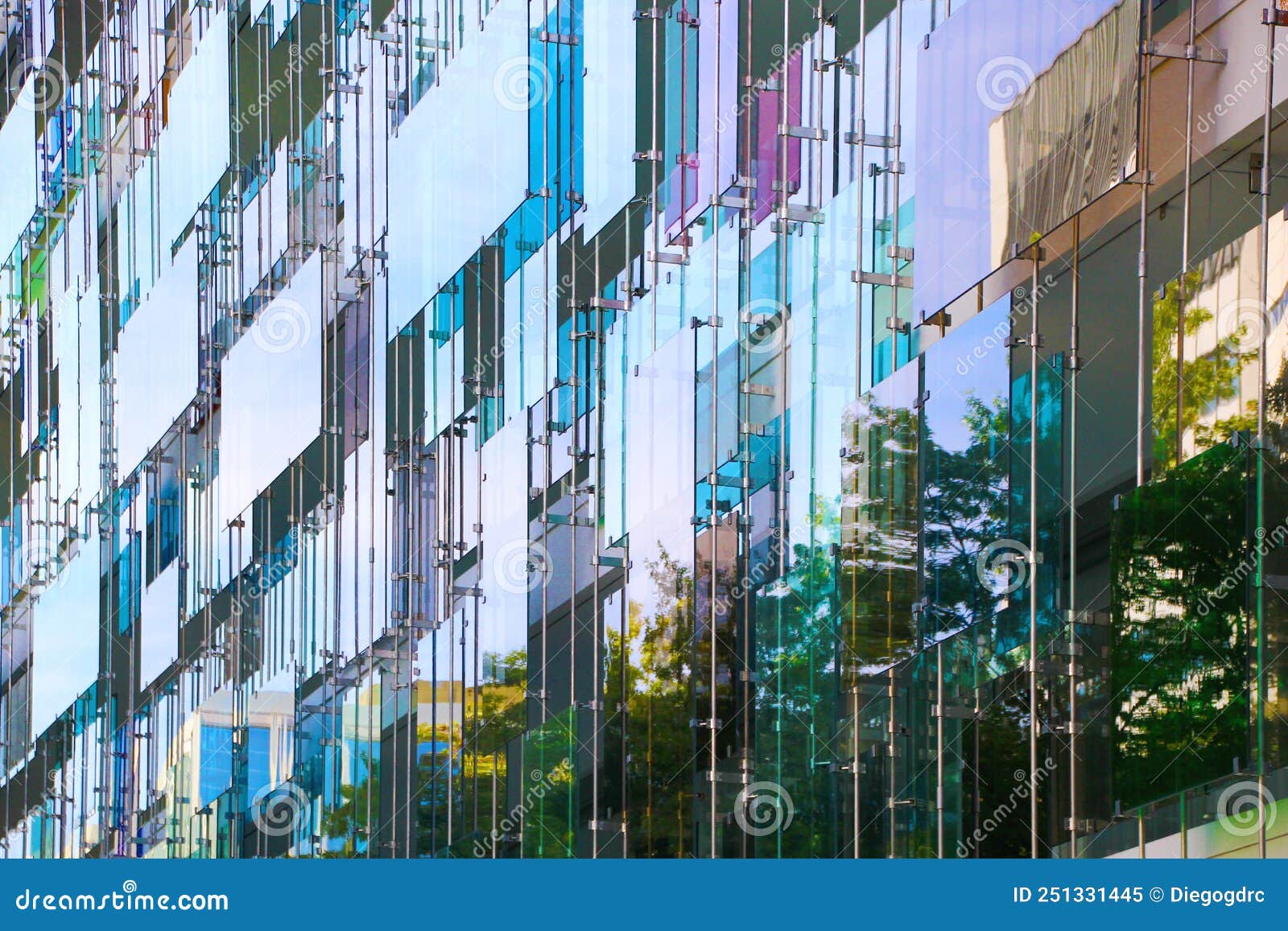 Architectural Facade Composed of Parasols Stock Image - Image of ...