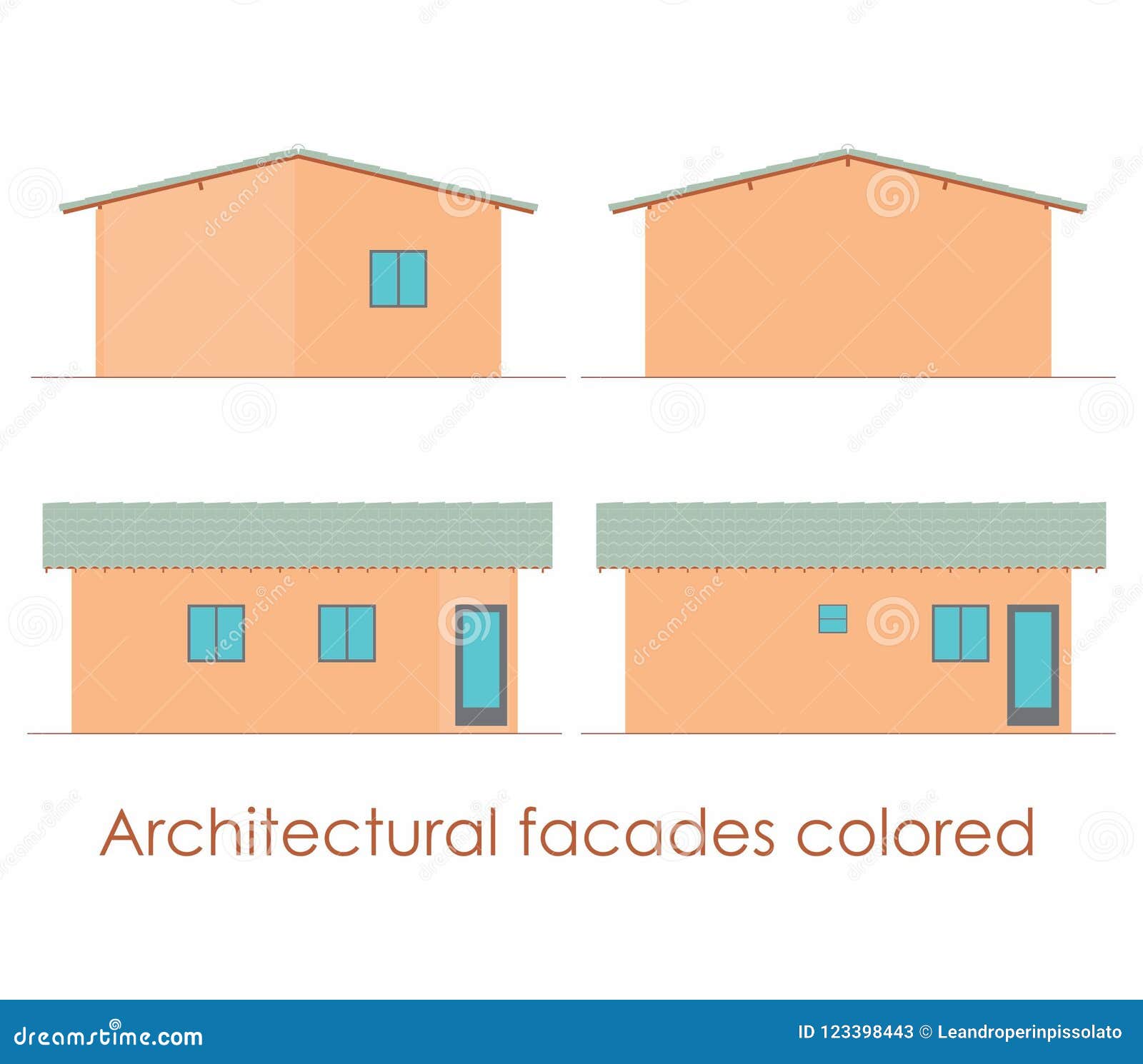Architectural Facades Outline Only. Cartoon Vector | CartoonDealer.com ...