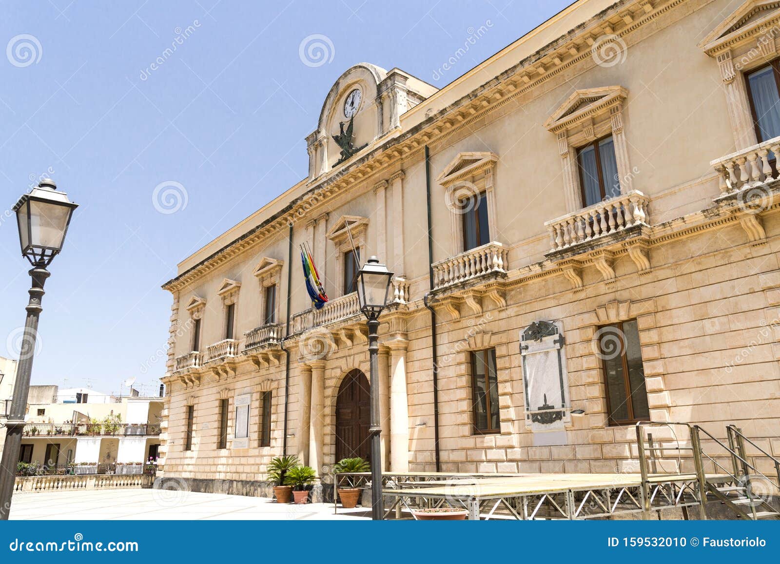 Architectural Features in Melilli, Province of Syracuse, Sicily Stock ...