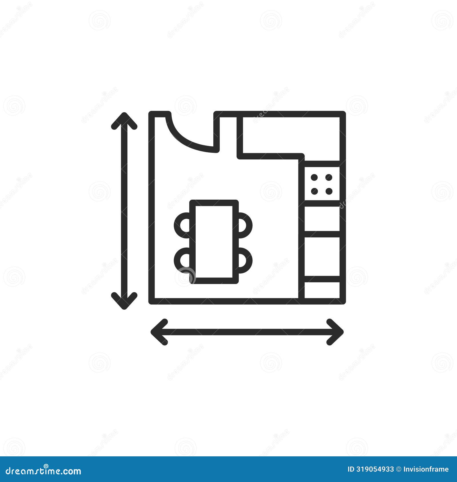 Architectural Floor Plan Icon Stock Vector - Illustration of house ...