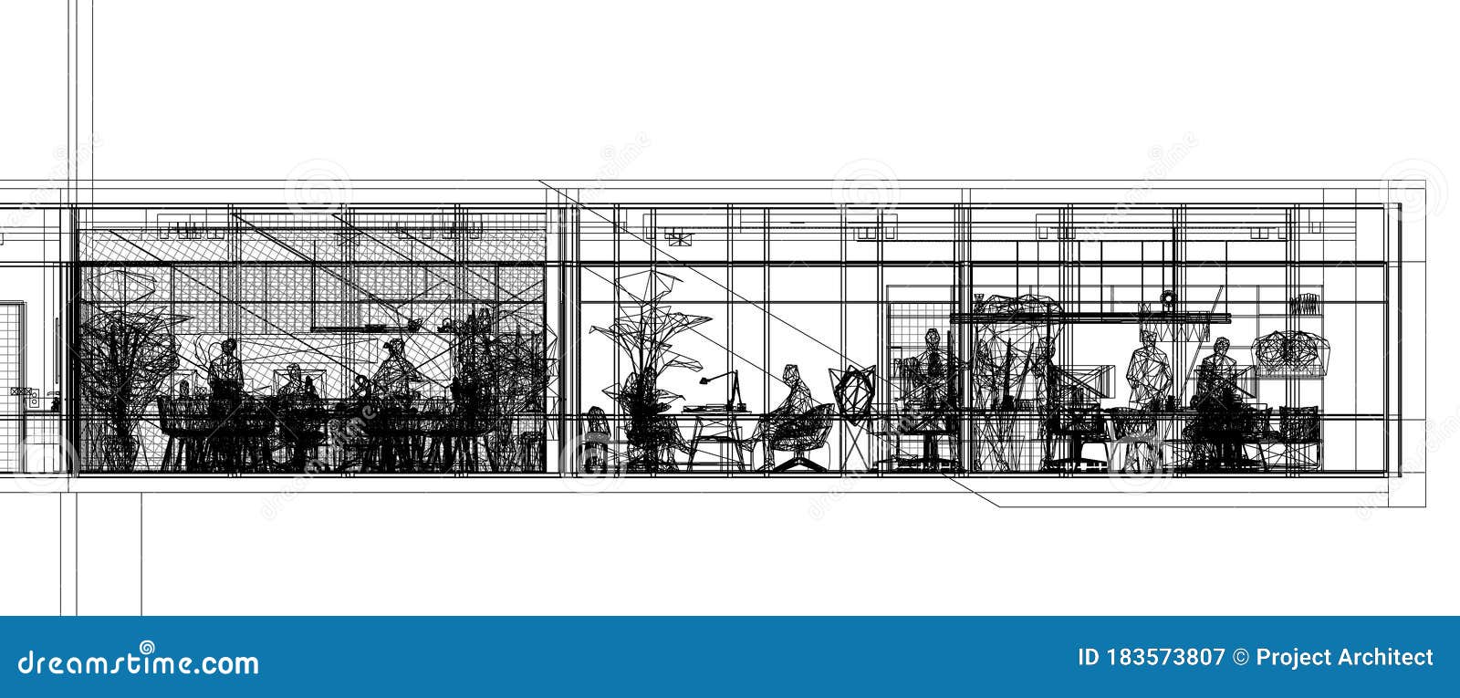 Architectural Floor Section Cut Design Illustration Stock Illustration ...