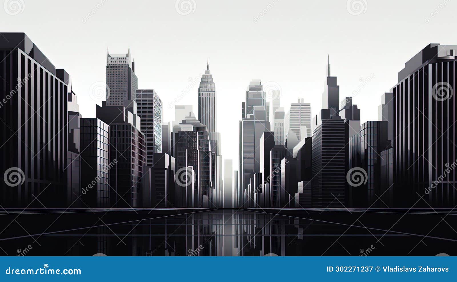 Architectural Forms in the Contrast of the City Stock Illustration ...
