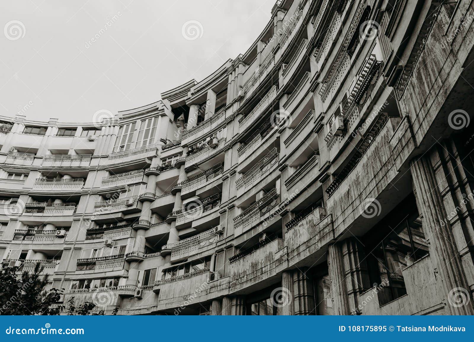 Architectural Forms, Loggias of a Semicircular Building. Stock Image ...