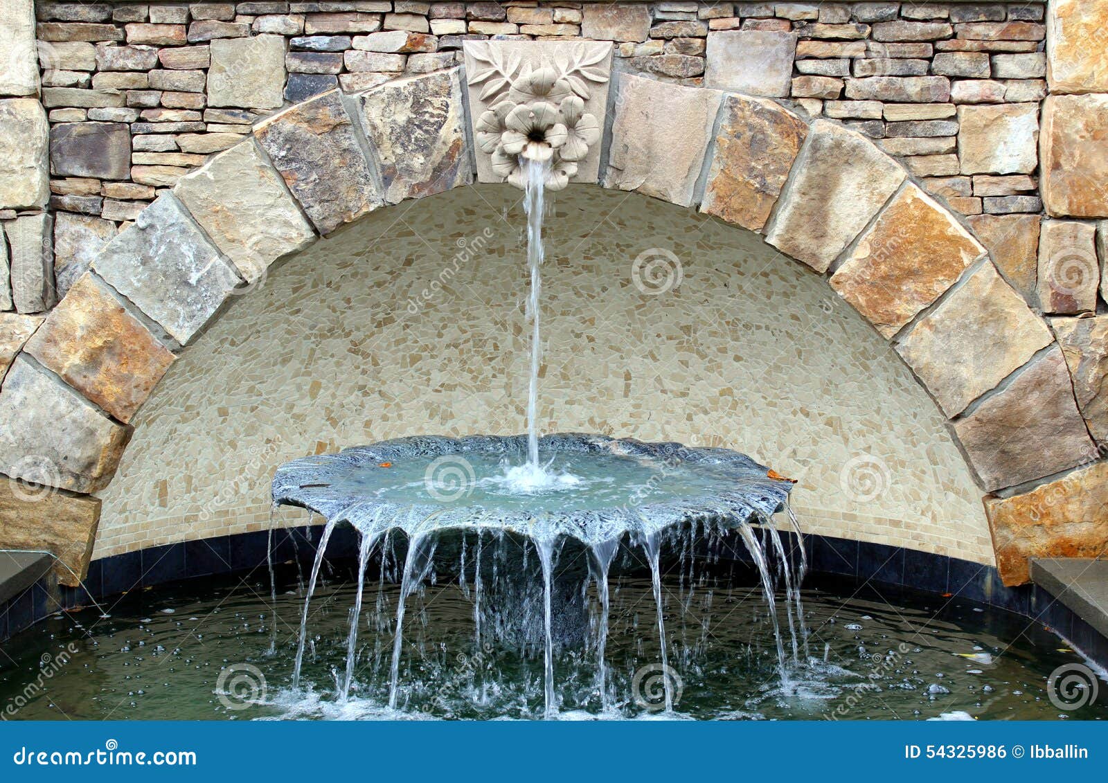 Architectural fountain stock photo. Image of brick, rose - 54325986