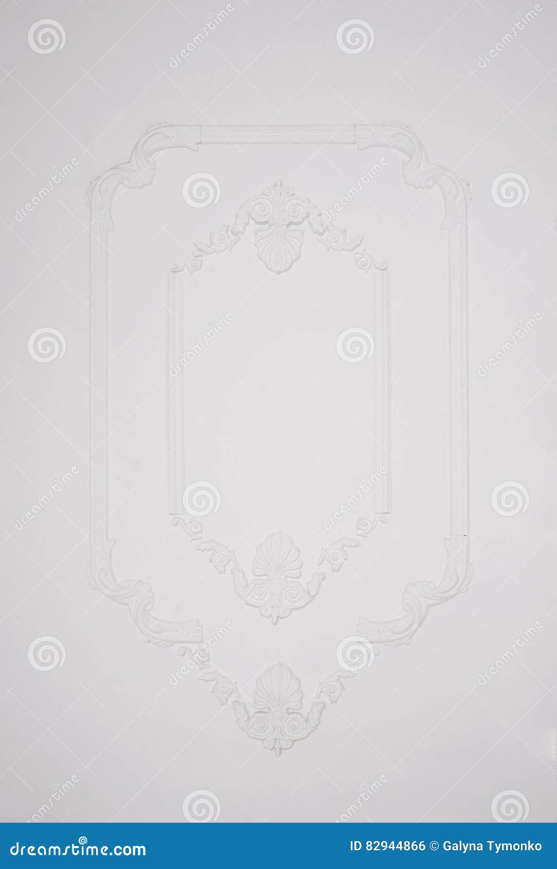 Architectural Frame on a White Wall Sculpture Stock Photo - Image of ...