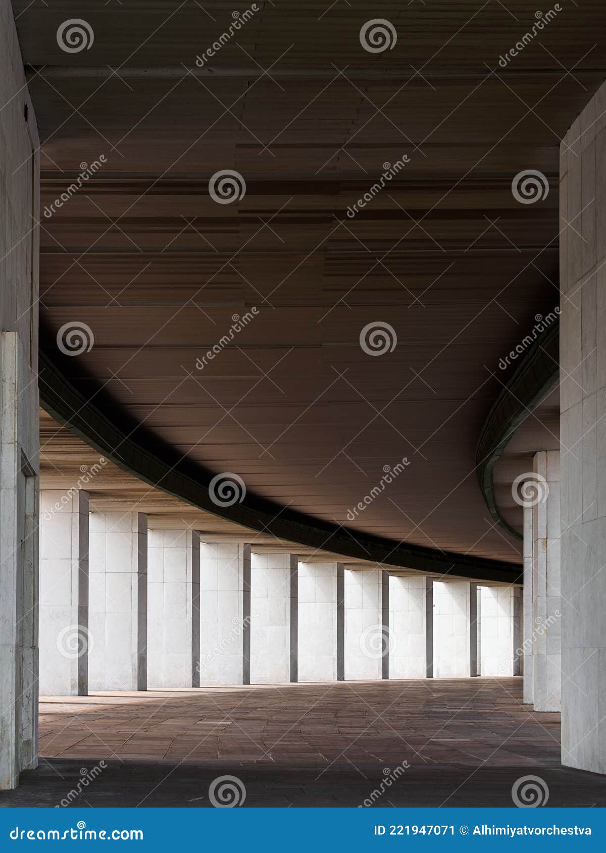 Architectural Gallery - Footpath Under the Roof Stock Image - Image of ...
