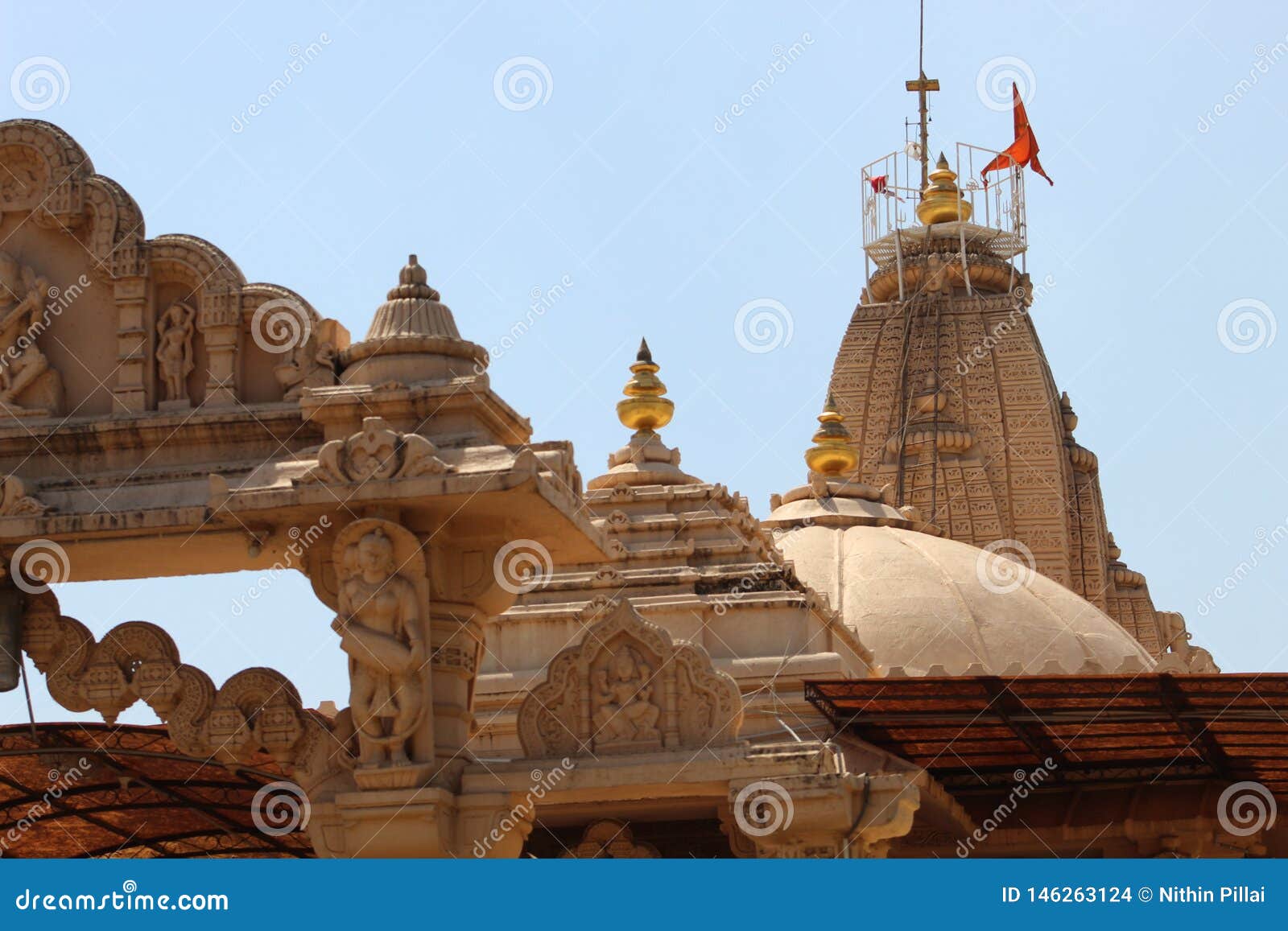 Architectural Glimpse Overview Of Indian Temples Stock Photography ...