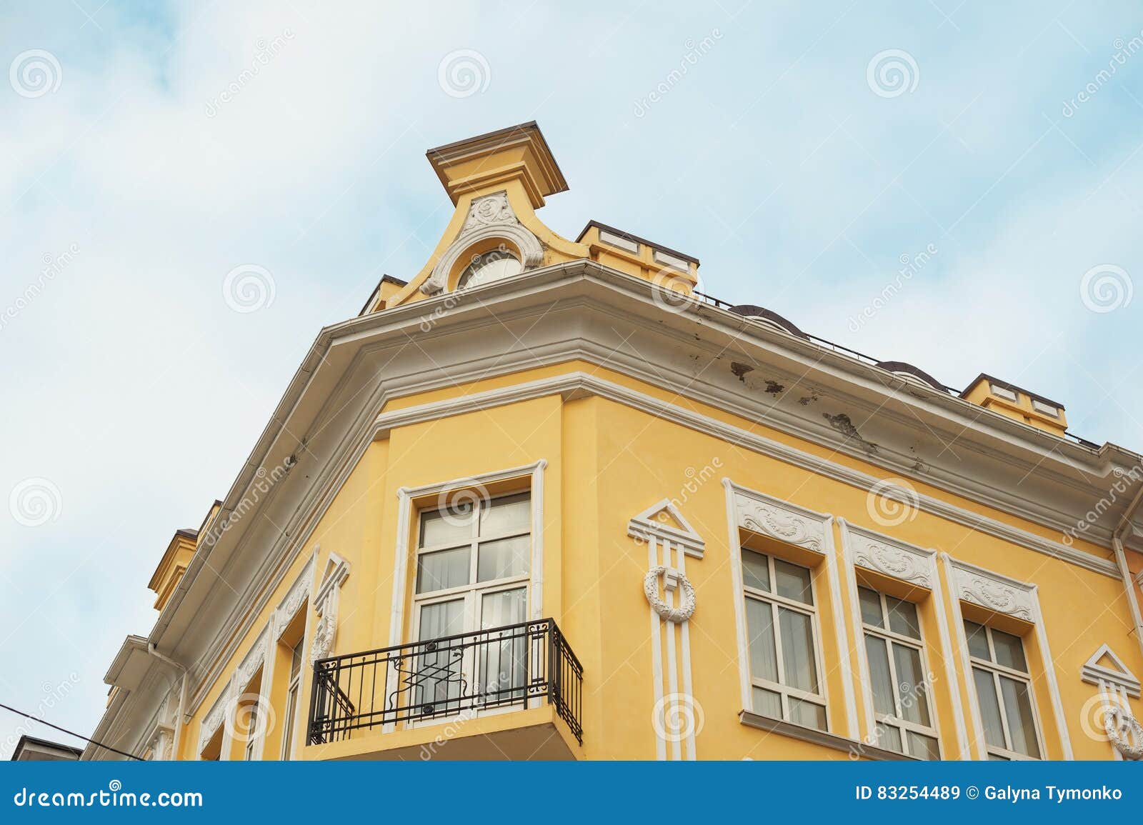 Architectural Historic Building with Window and Balcony Stock Image ...