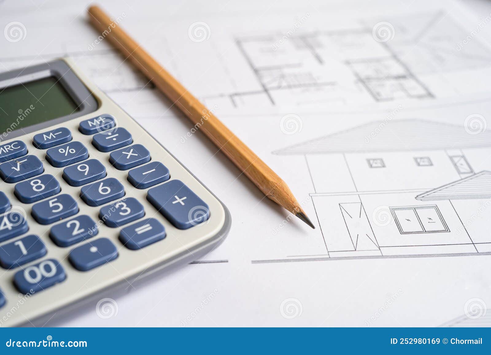 Architectural House Plan Project Blueprint Engineering Construction ...