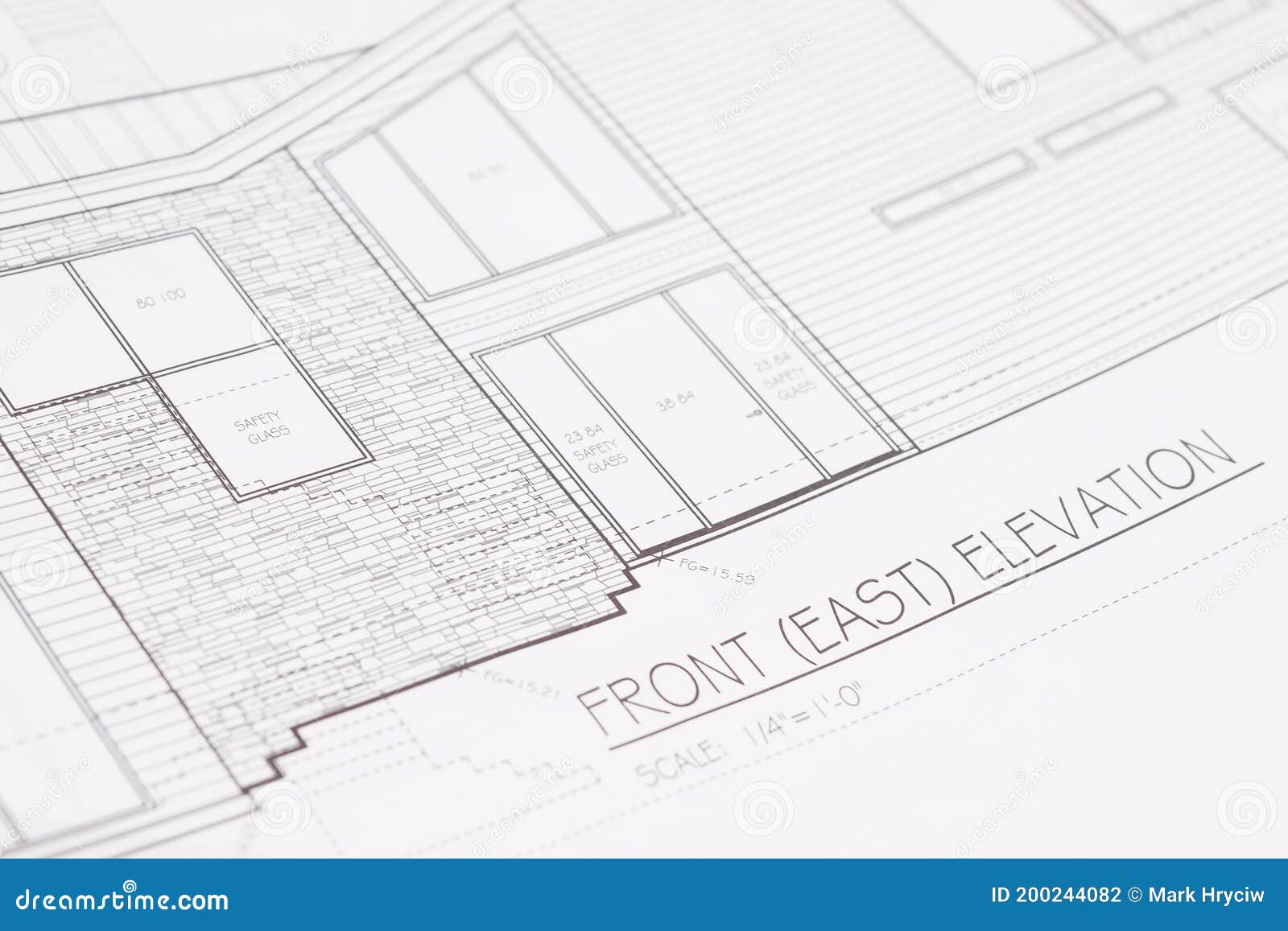 Home House Exterior Construction Plan Drawing Details Stock Photo ...