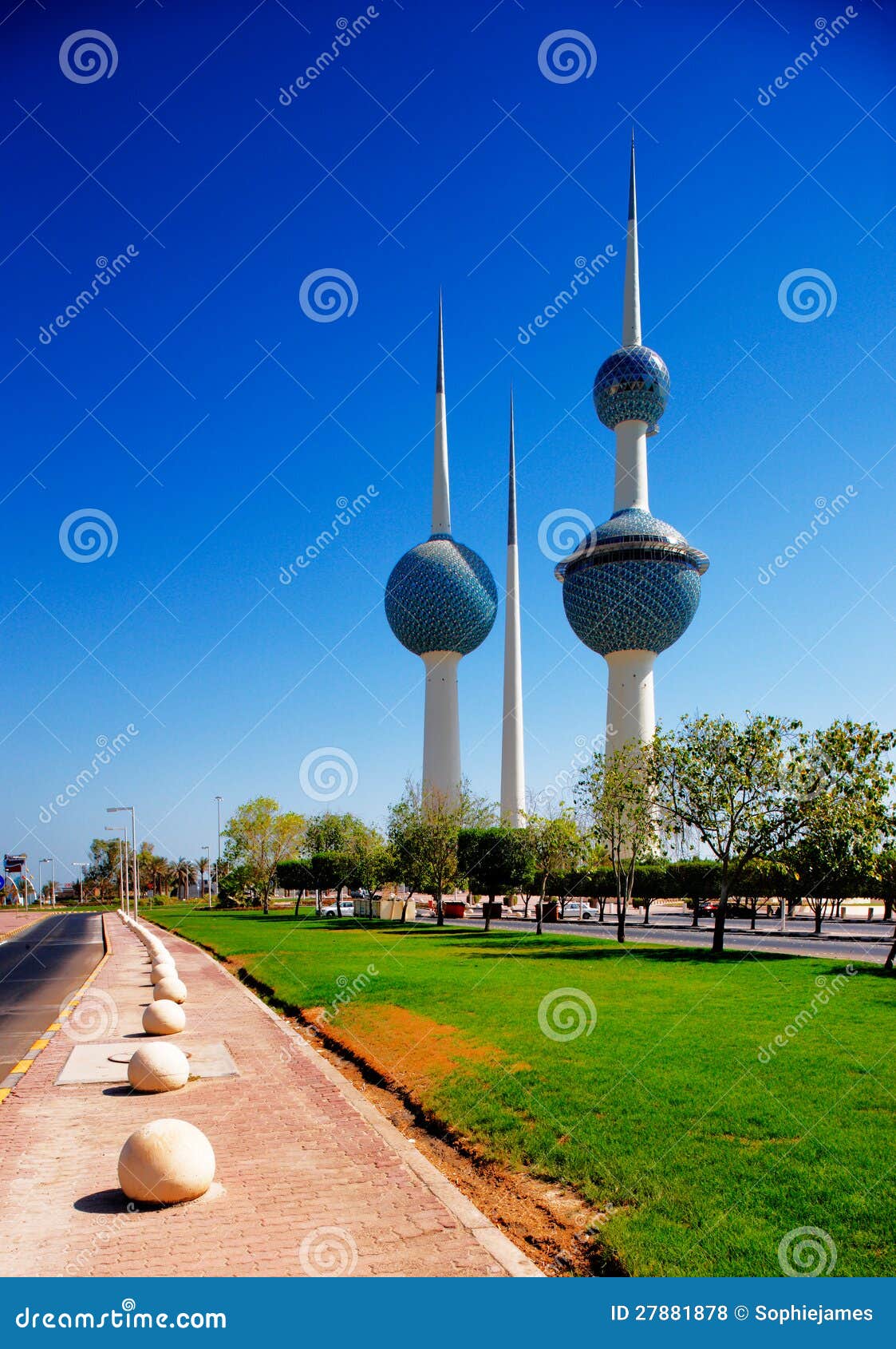 Architectural Icons of the Kuwait City Stock Photo - Image of blue ...