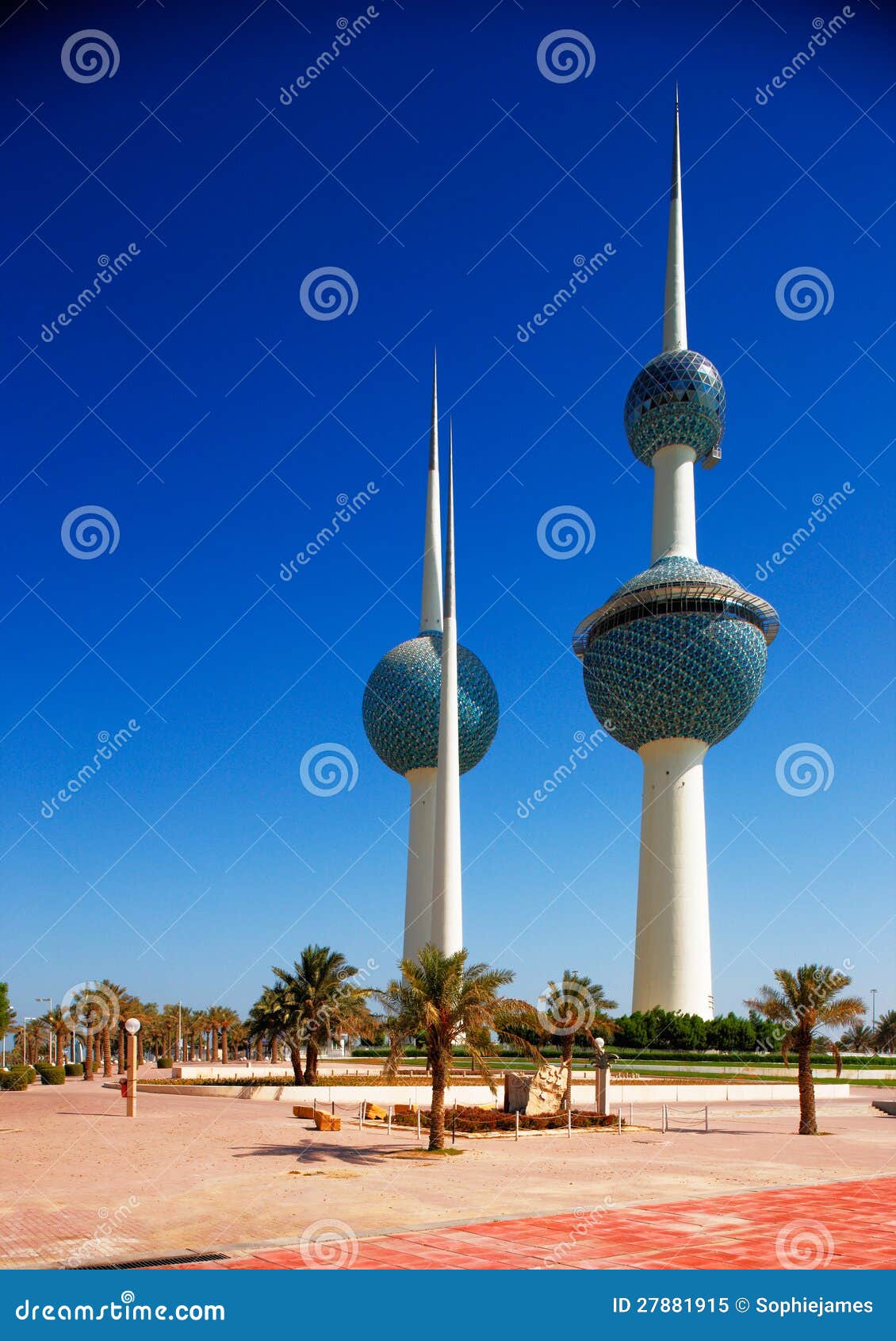 Architectural Icons of the Kuwait City Stock Image - Image of middle ...