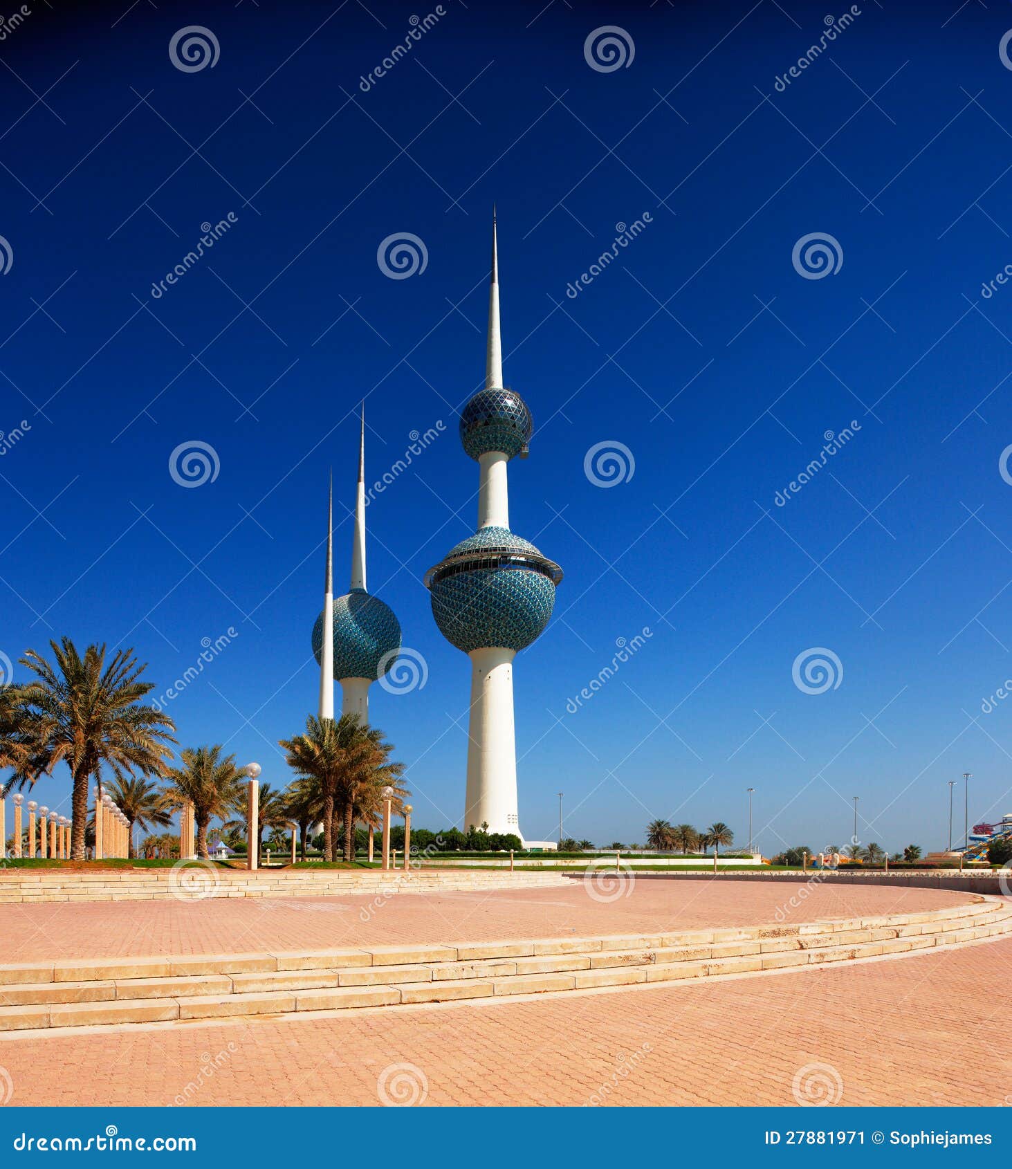 Architectural Icons of the Kuwait City Stock Image - Image of eastern ...