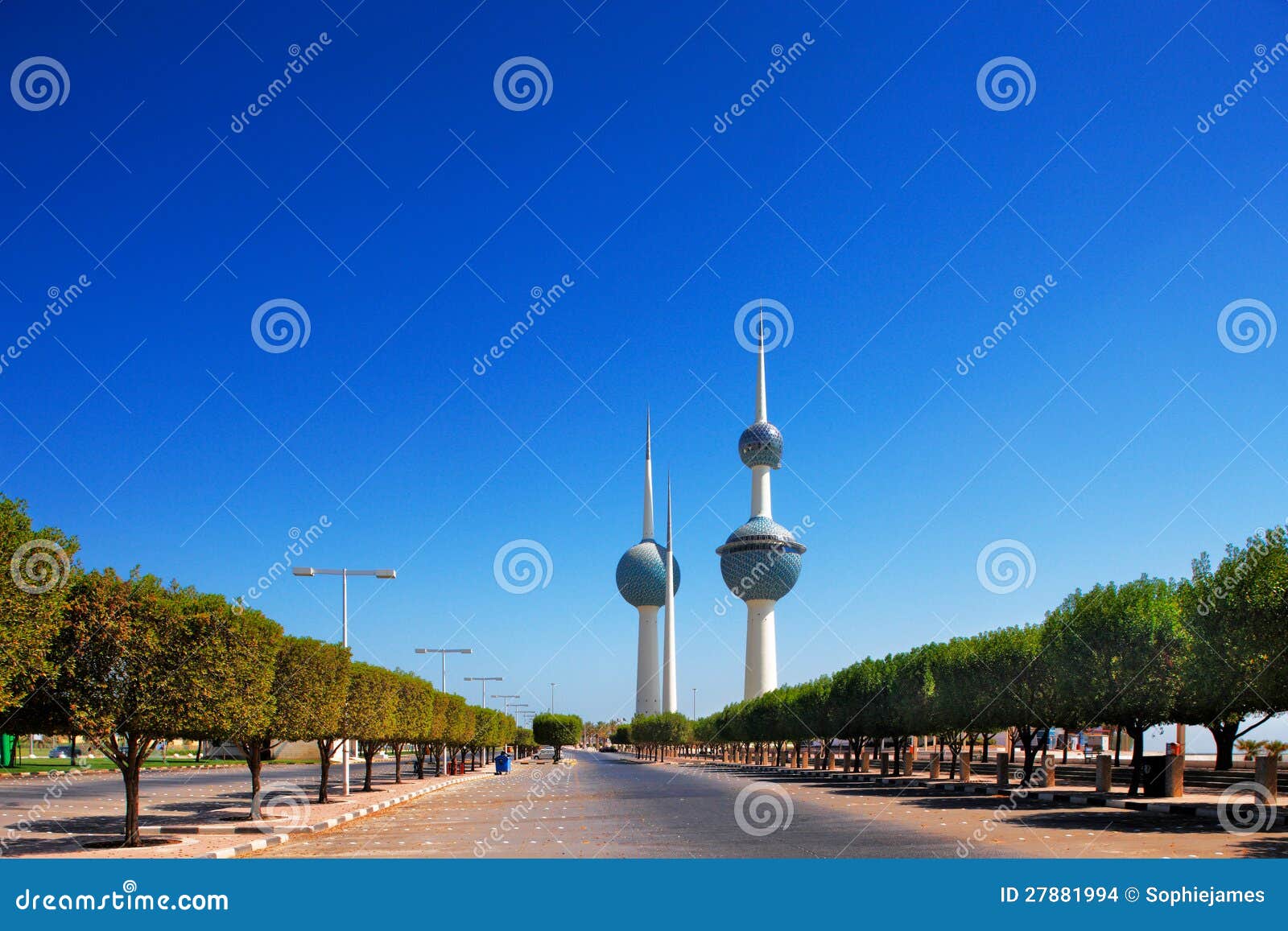 Architectural Icons of the Kuwait City Stock Photo - Image of needle ...