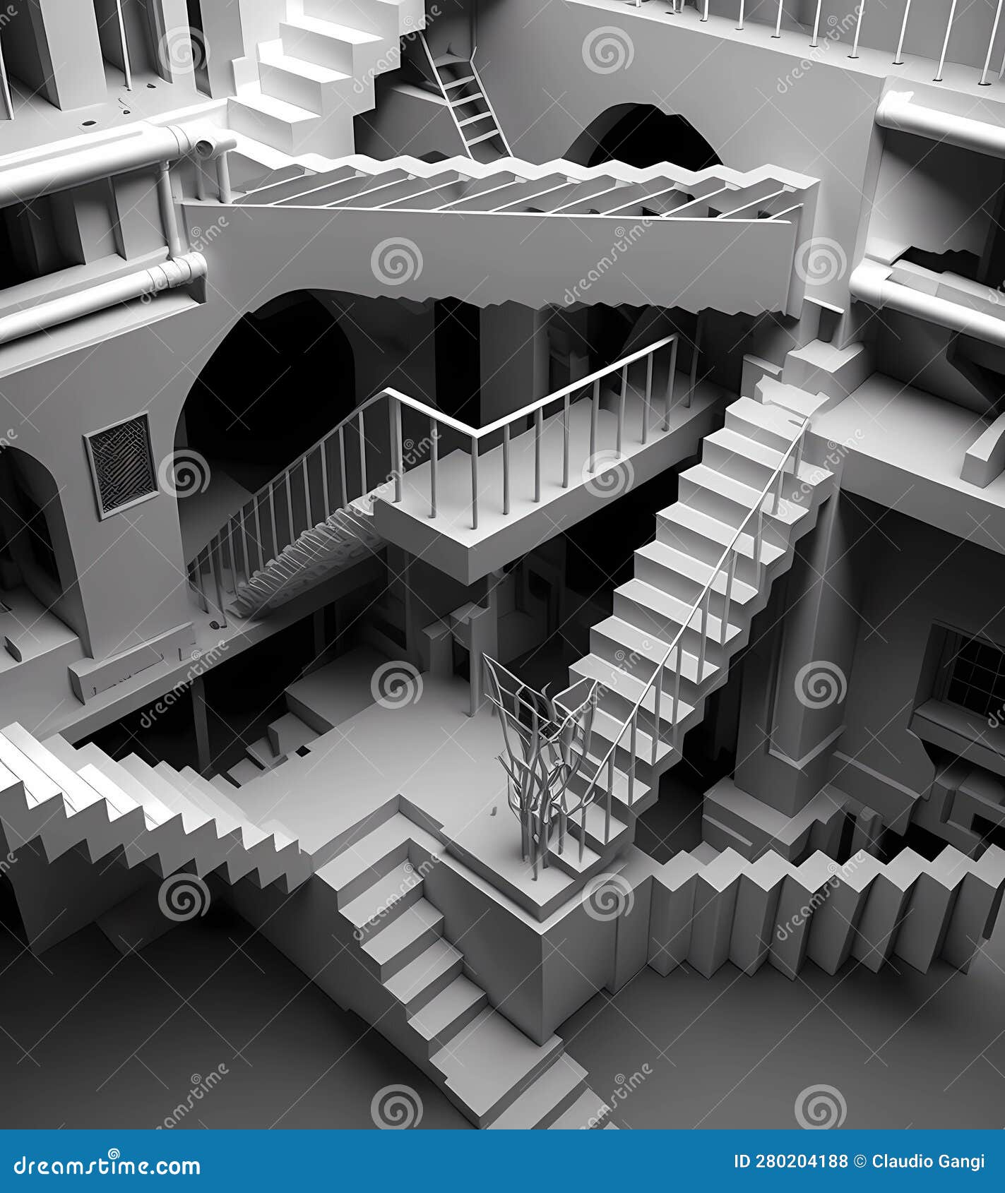 Architectural Isometric from an Abstract Concept Stock Illustration ...