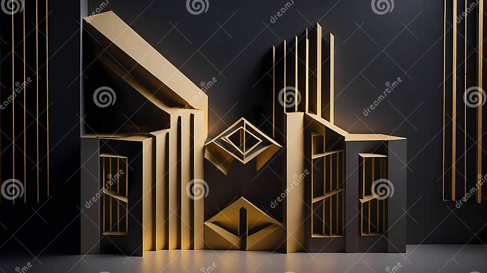Architectural Isometric from an Abstract Wood Concept Stock Photo ...