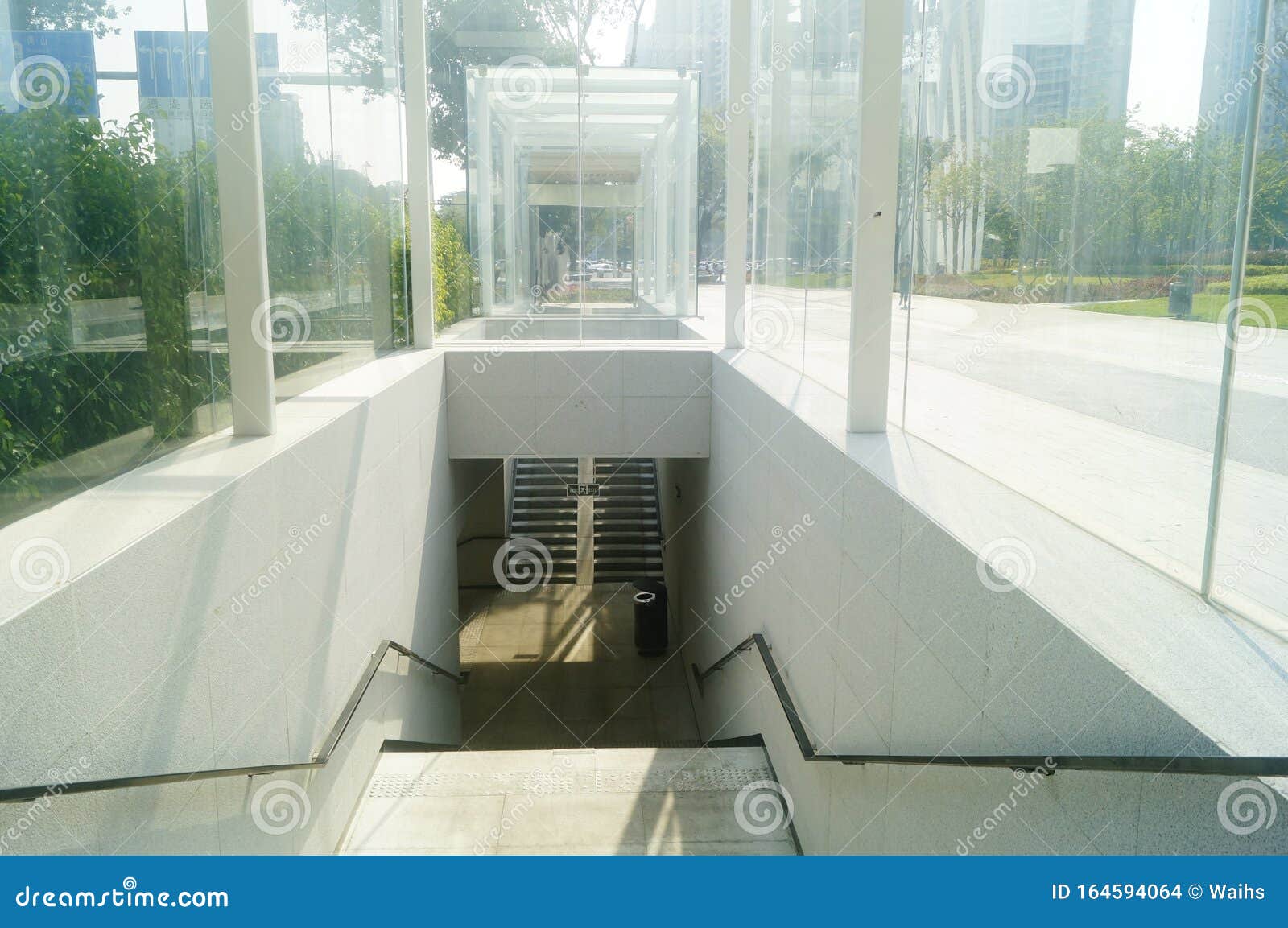 The Architectural Landscape of the Underground Passage Stock Photo ...