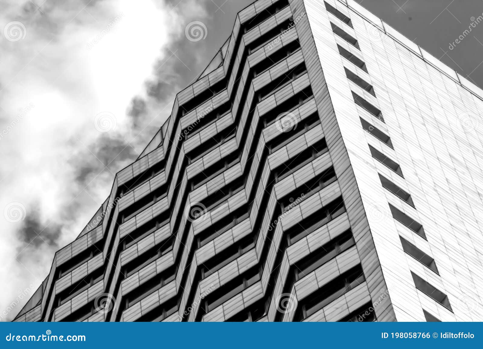 Architectural Lines and Shapes of a Tower Stock Photo - Image of ...