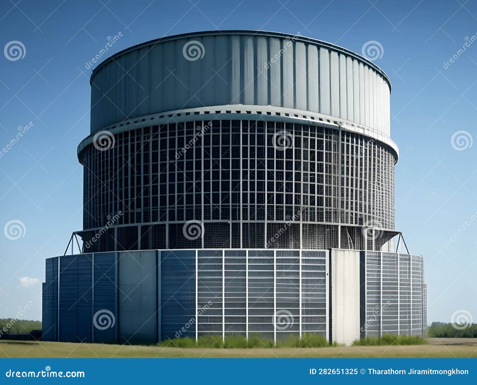 Architectural Marvel: Captivating Cooling Tower Artwork Stock ...