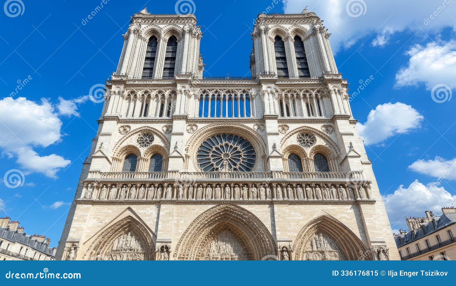 Architectural Marvel Iconic Gothic Cathedral Facade with Ornate ...