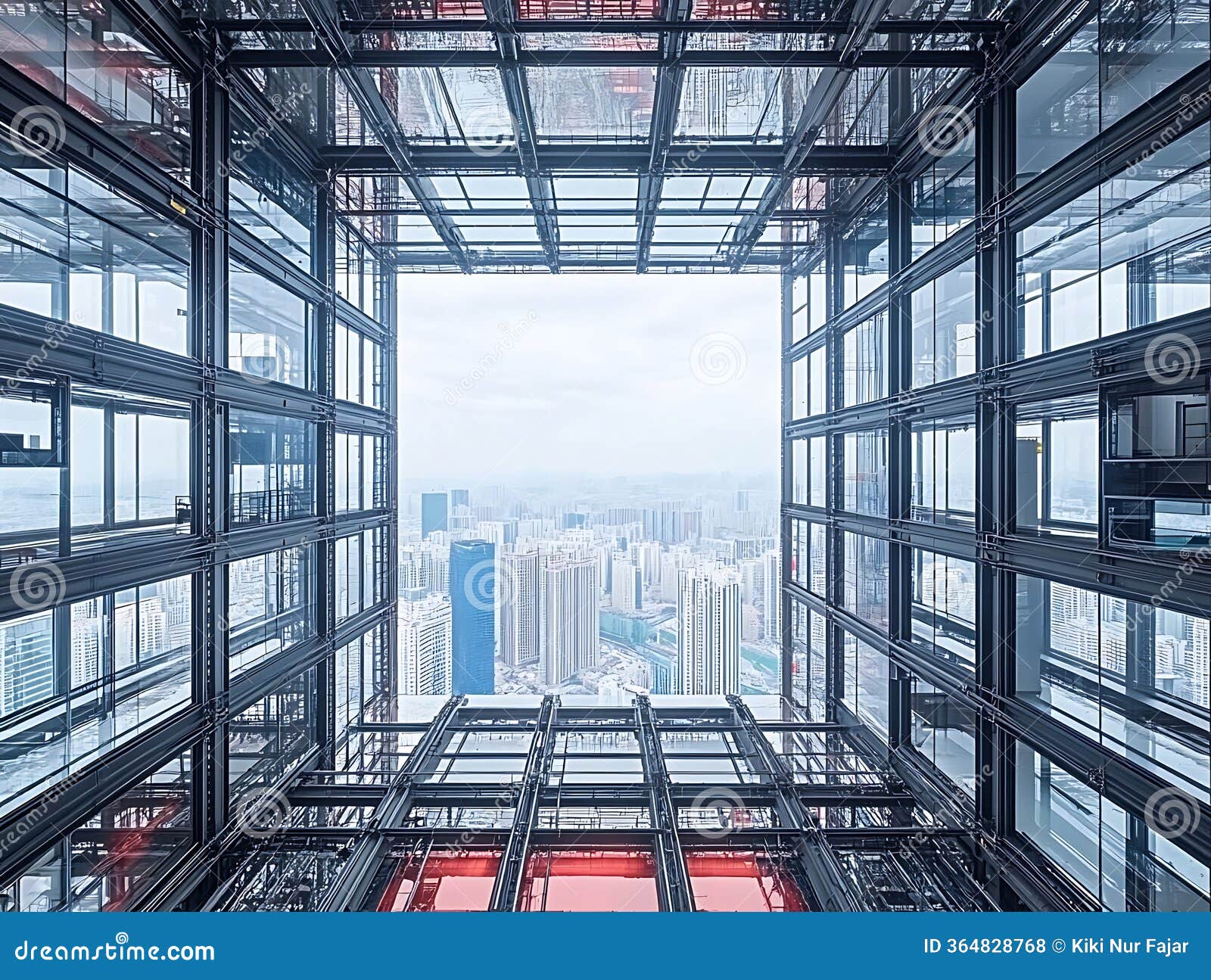 Skyscraper, Amazing Texture, Building Pattern. Cartoon Vector ...