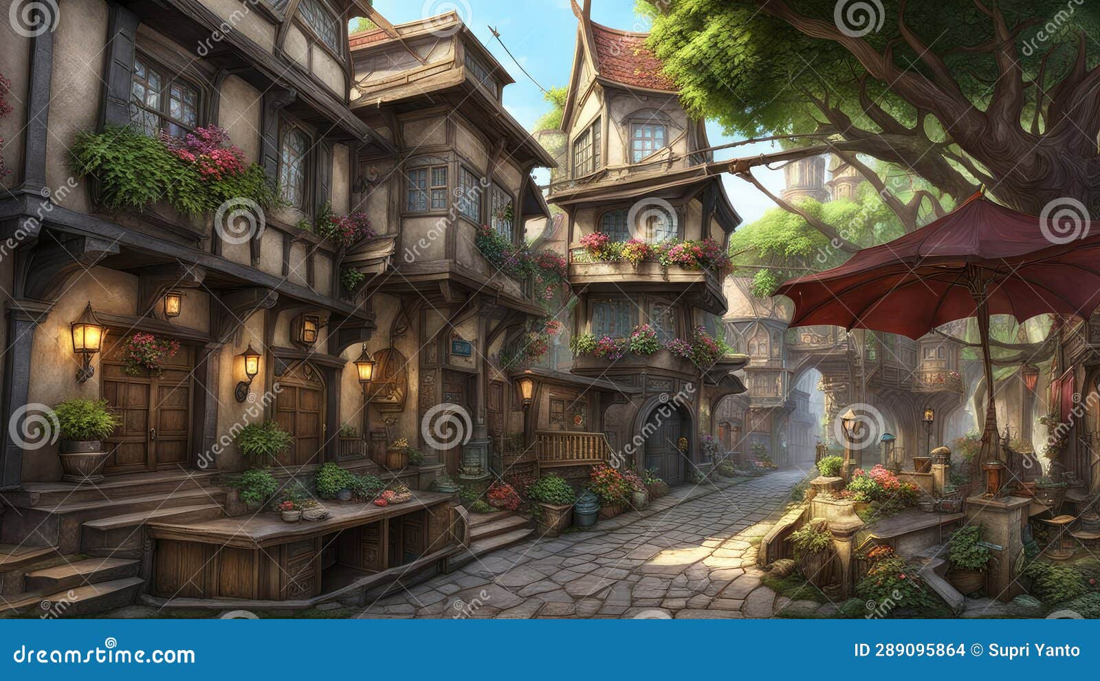 Architectural Medieval Fantasy Old Building Environment Stock ...