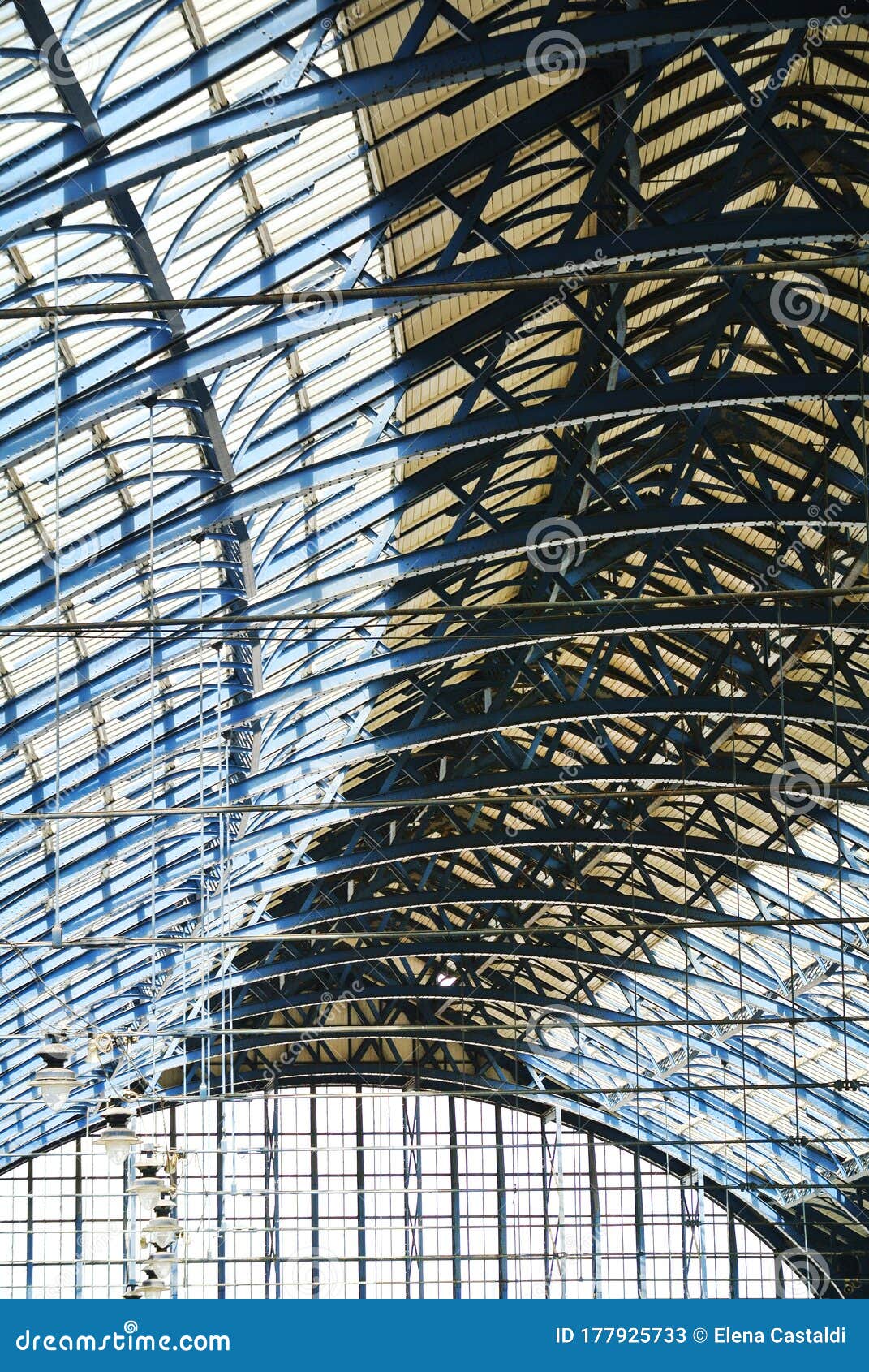 Architectural Metal Structure with Arches Stock Image - Image of ...