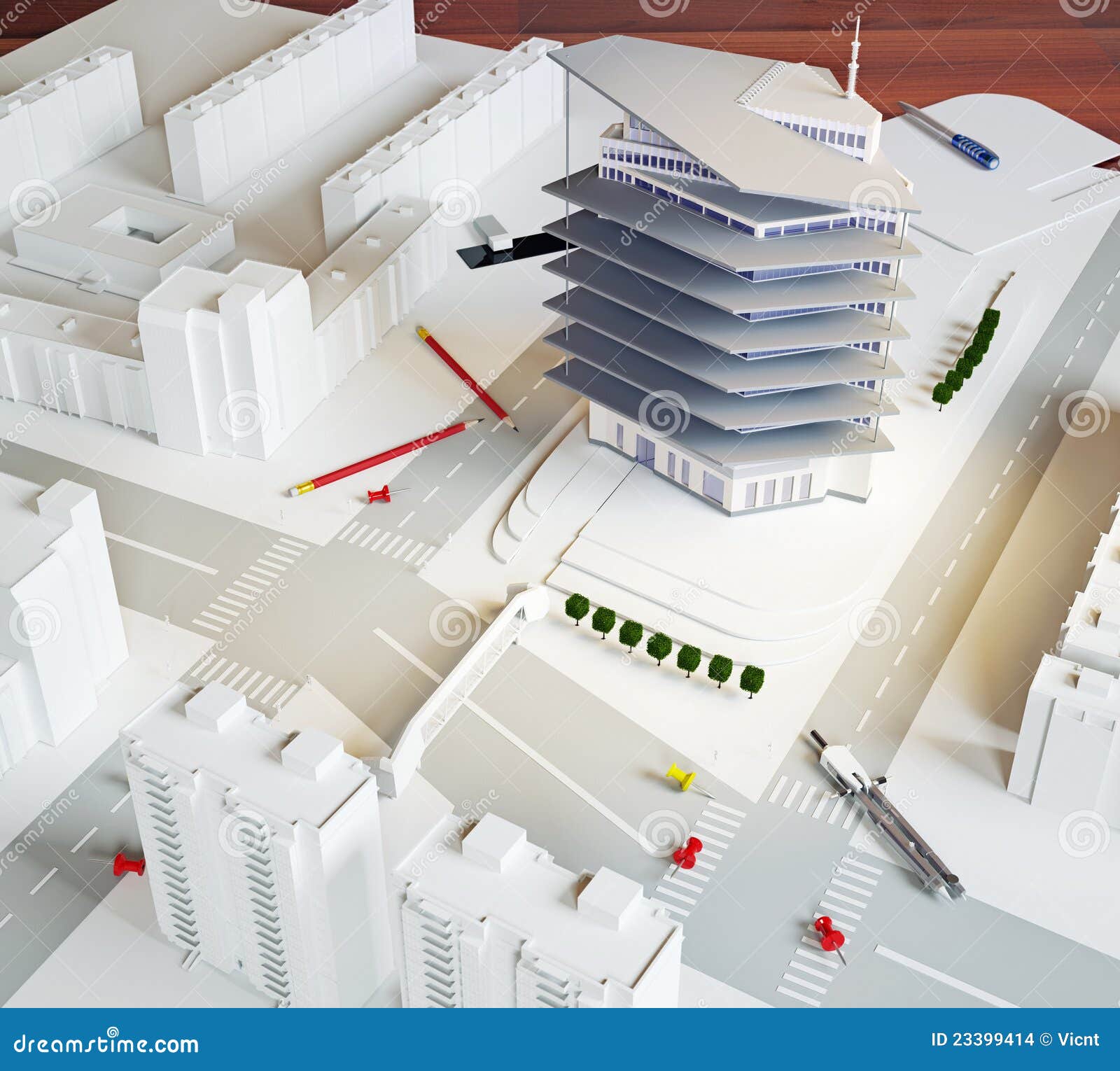 Architectural 3d Model Stock Image | CartoonDealer.com #10292839