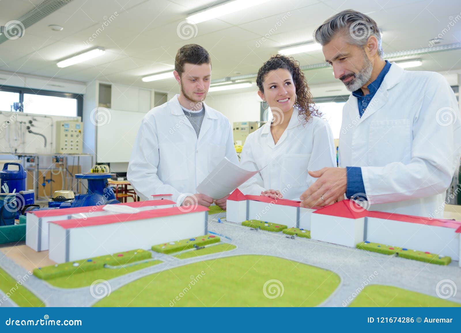Architectural Model Building Training Students Stock Photo - Image of ...