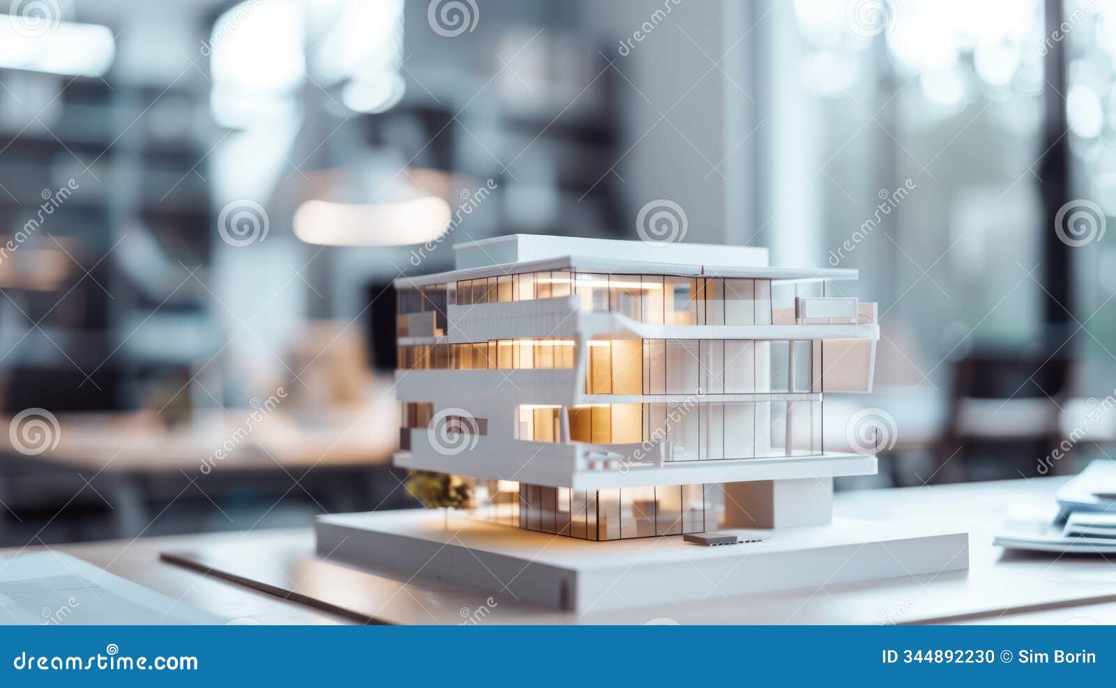 Architectural Model of a Completed Building Stock Illustration ...