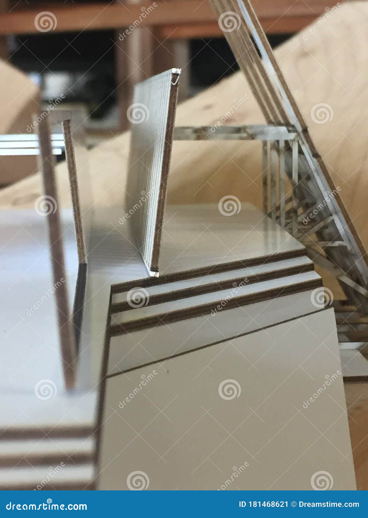 Cardboard Model With Assembly Line Royalty-Free Stock Photo ...