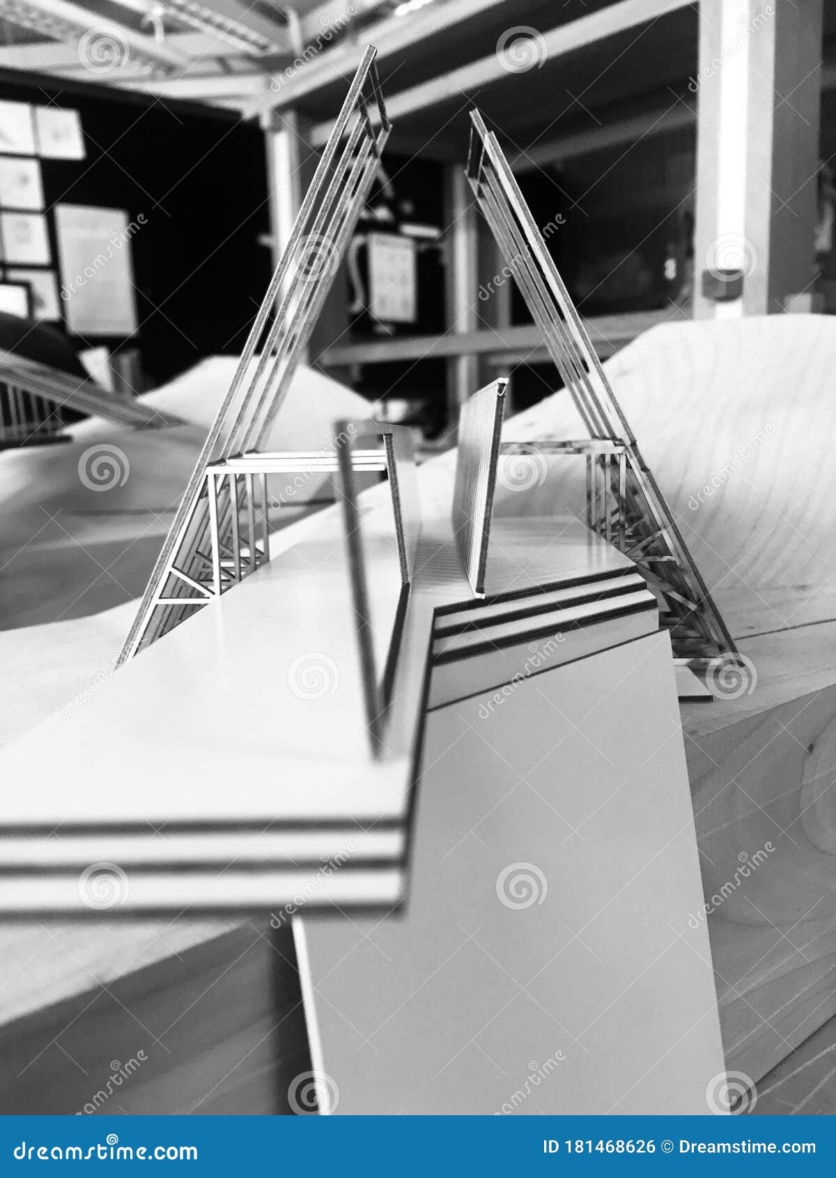 Cardboard Model With Assembly Line Royalty-Free Stock Photo ...