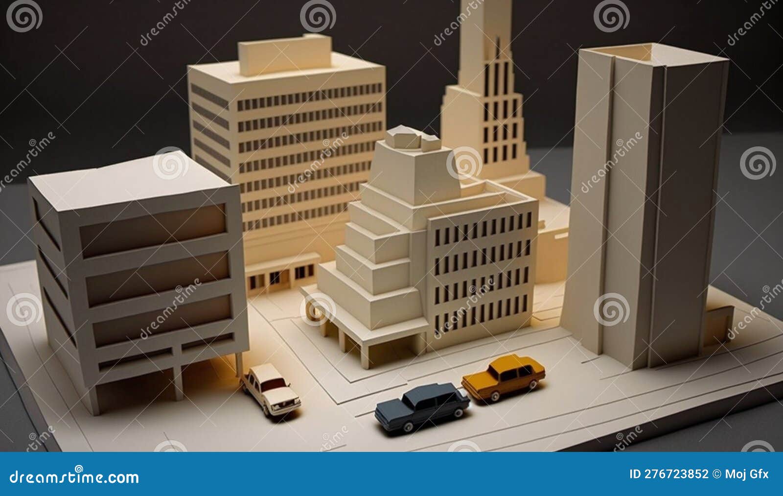 Architectural Model of a Modern Buildings Stock Illustration ...