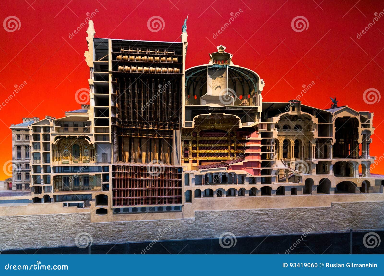 Architectural Model of the Opera or Palace Garnier. Paris, France Stock ...