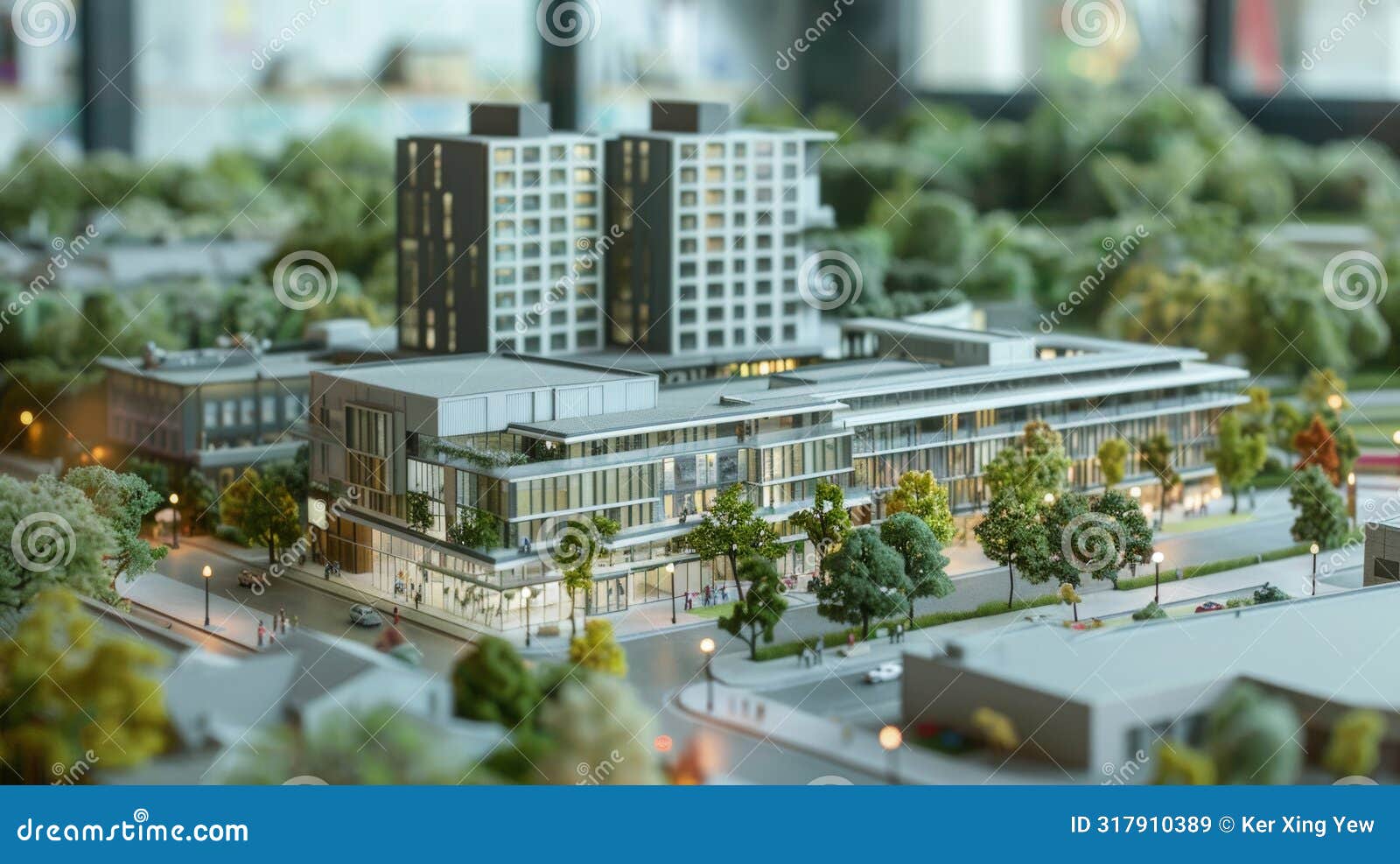 Architectural Model of a Planned Commercial Development Stock Image ...